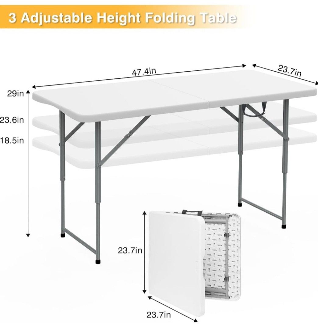 Foldable Adjustable Height Table, Furniture & Home Living, Furniture ...