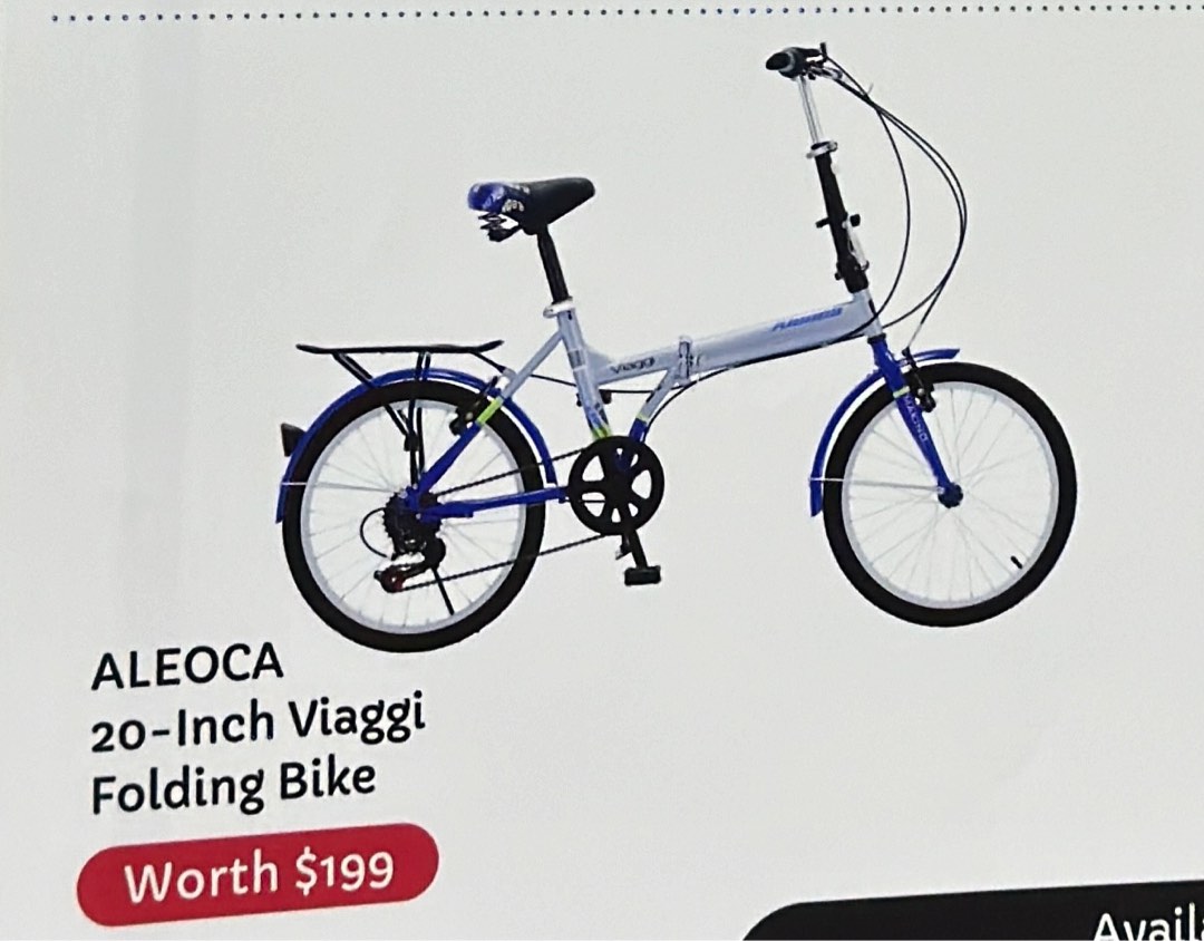 ALEOCA 20-Inch Viaggi Folding Bike, Sports Equipment, Bicycles & Parts ...