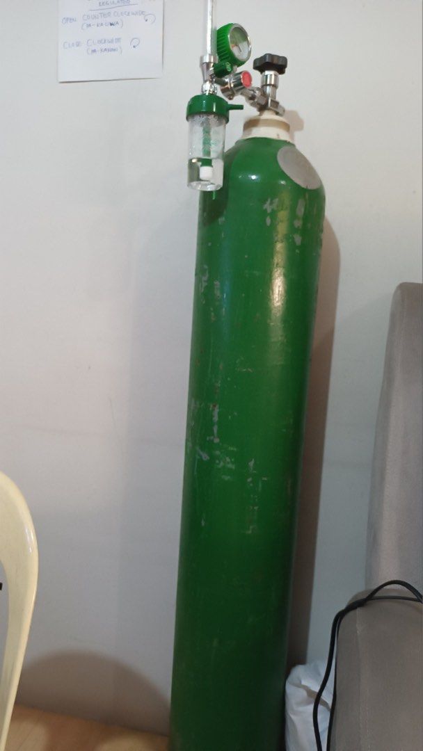 for sale 50 lbs oxygen tank may laman pa. kasama na regulator, Health ...