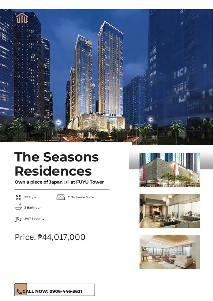 Fuyu Tower of The Seasons Residences - 2 Bedroom Suite with 1 parking ...
