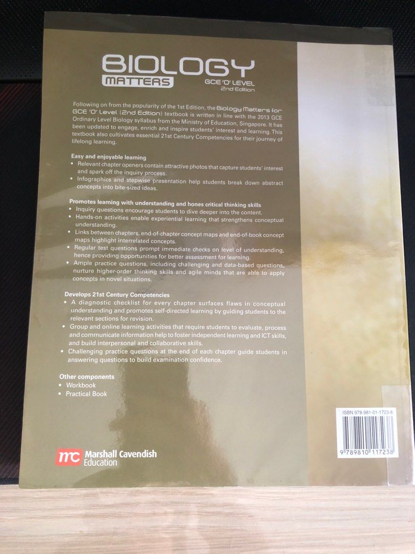 GCE O Level Biology Matters (PURE BIO) Textbook, Hobbies & Toys, Books ...