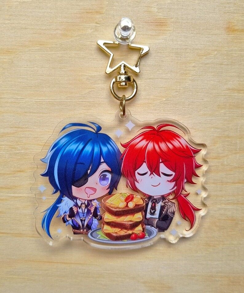 Genshin Keychain, Genshin Impact Cute Chibi Keychains gift kawaii ...