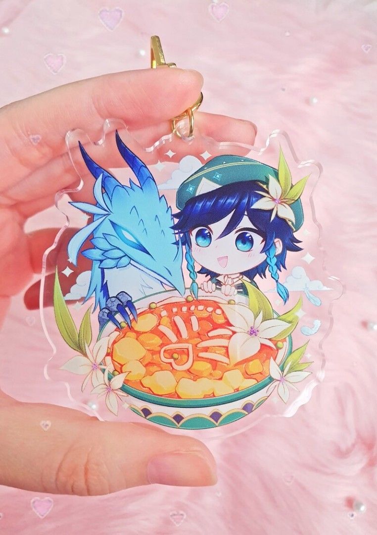 Genshin Keychain, Genshin Impact Cute Chibi Keychains gift kawaii ...
