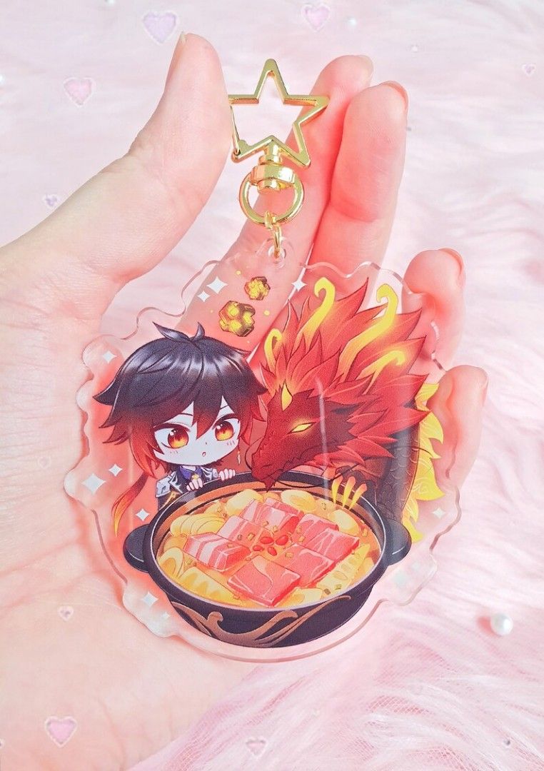 Genshin Keychain, Genshin Impact Cute Chibi Keychains gift kawaii ...