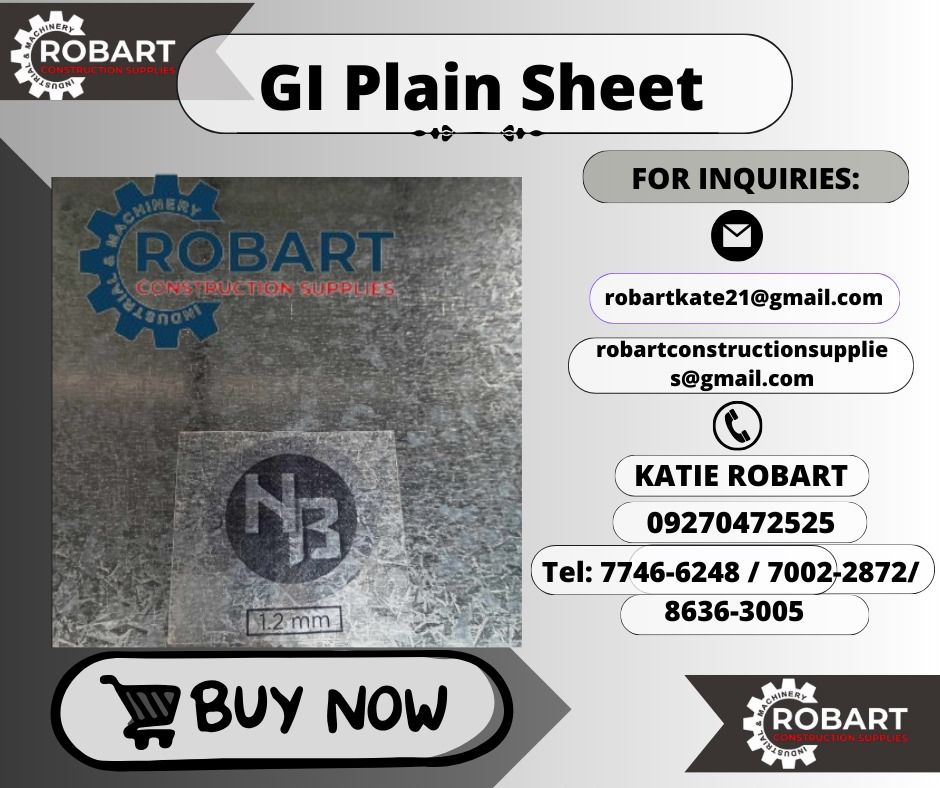 GI Plain Sheet, Commercial & Industrial, Construction Tools & Equipment ...