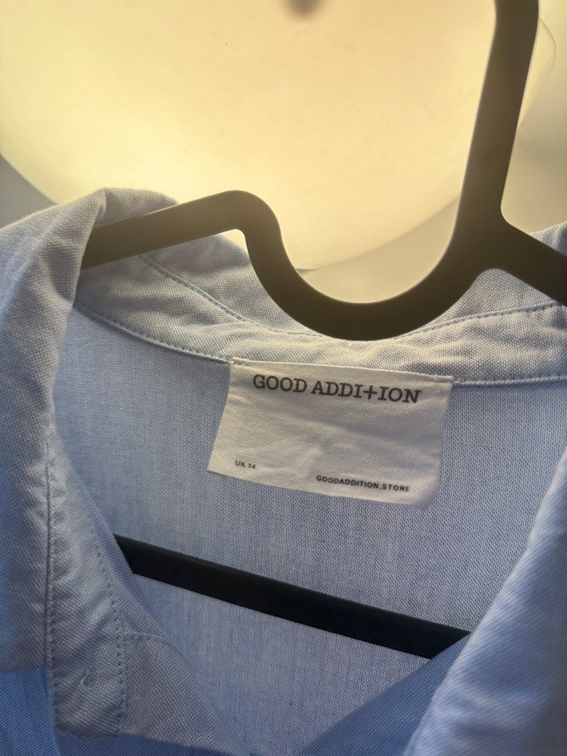 Good Addition signature shirt in blue, Men's Fashion, Bottoms, Swim ...
