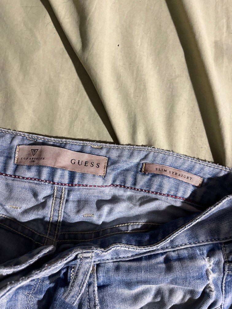 Guess ripped jeans, Women's Fashion, Bottoms, Jeans on Carousell