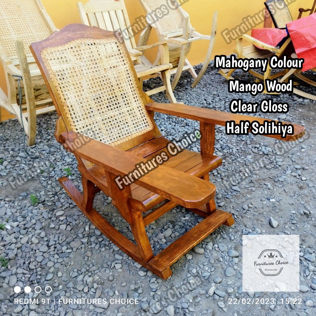 Half Solihiya Long Armrest Butaka Rocking Chair, Furniture & Home ...