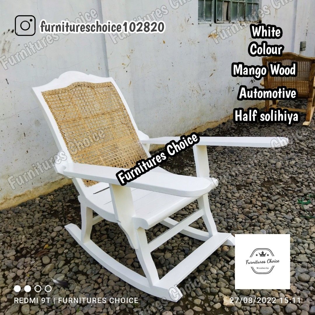 Half Solihiya Long Armrest Butaka Rocking Chair, Furniture & Home ...