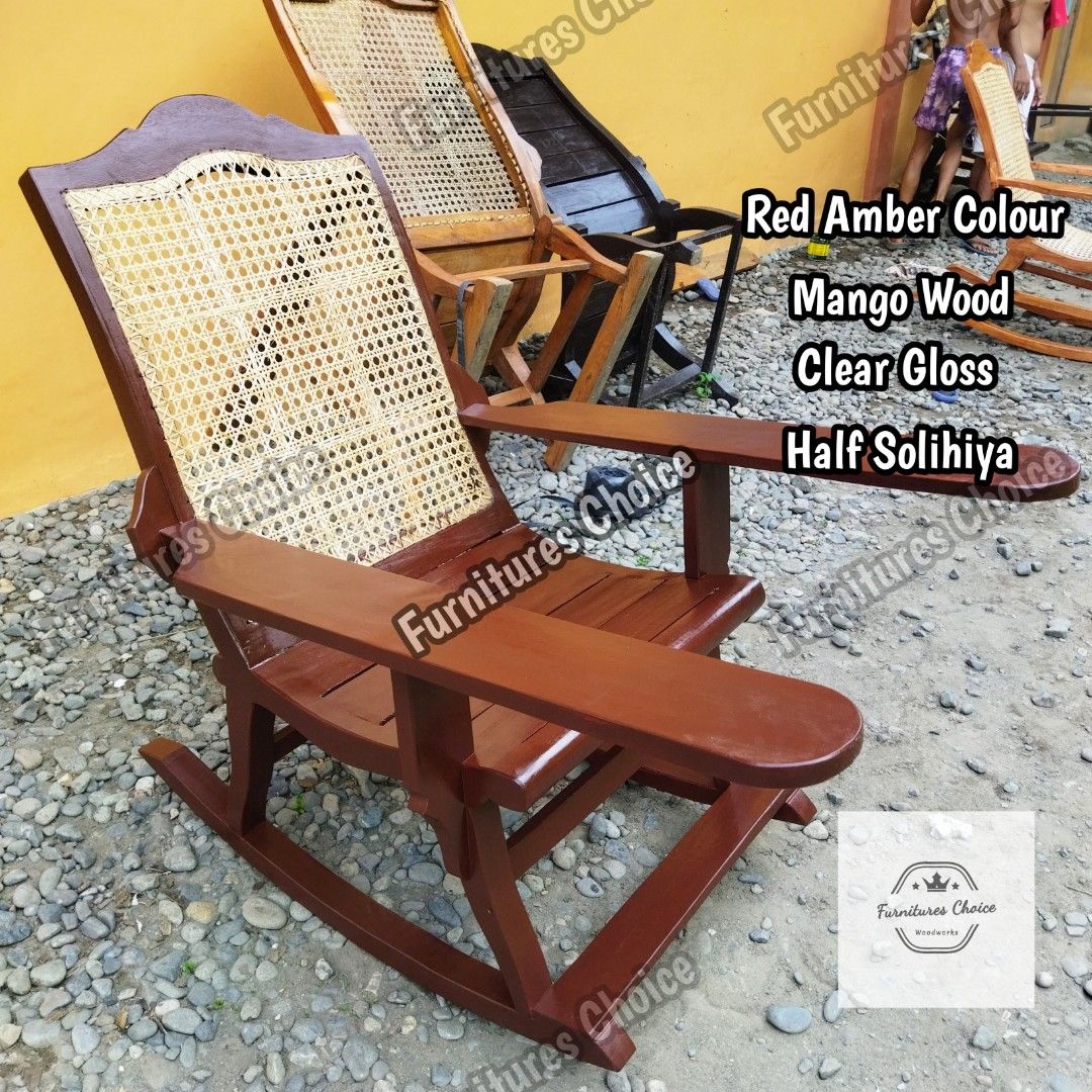 Half Solihiya Long Armrest Butaka Rocking Chair, Furniture & Home ...