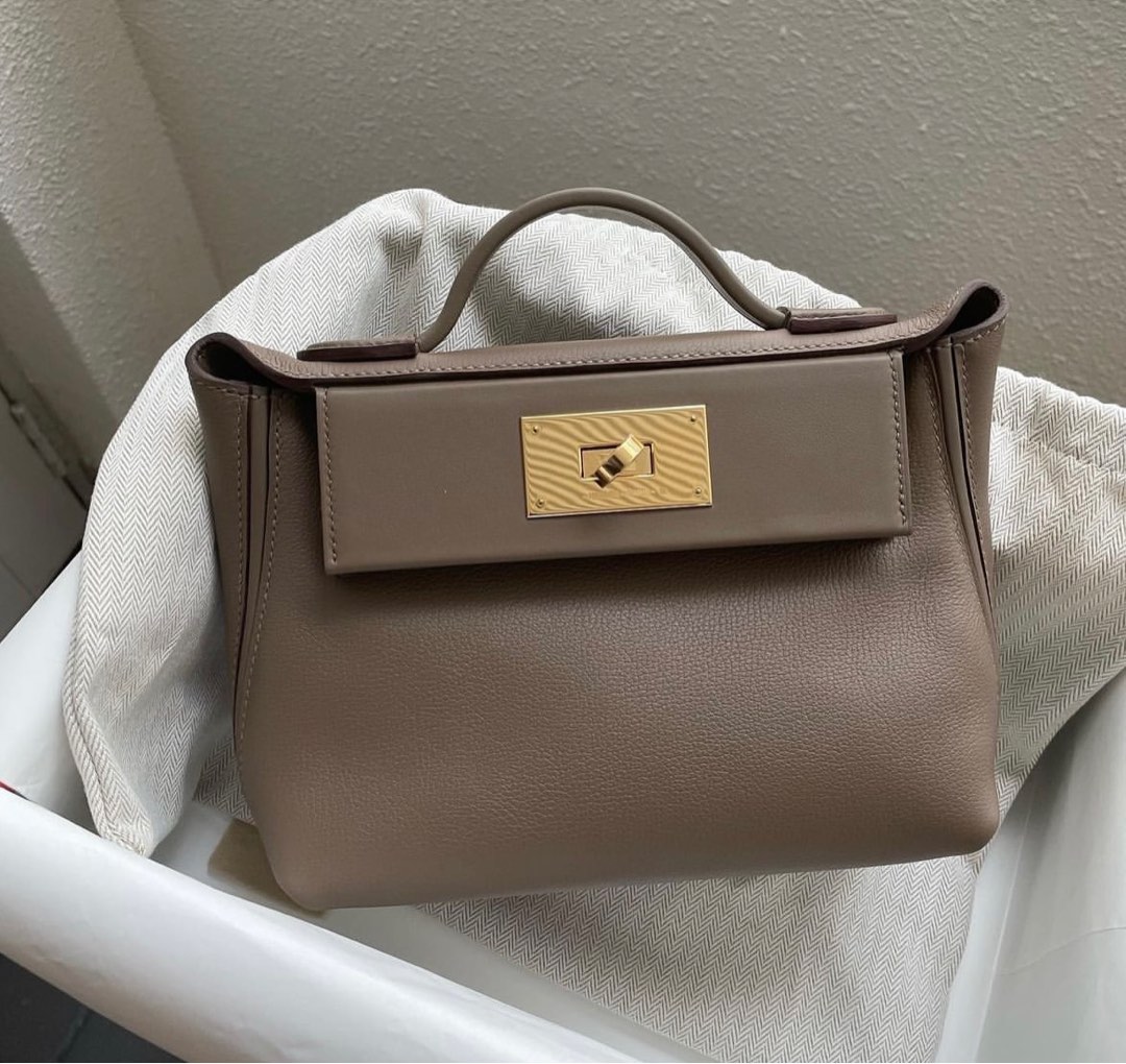 Hermes 2424 Mini in Etoupe Ghw, Luxury, Bags & Wallets on Carousell