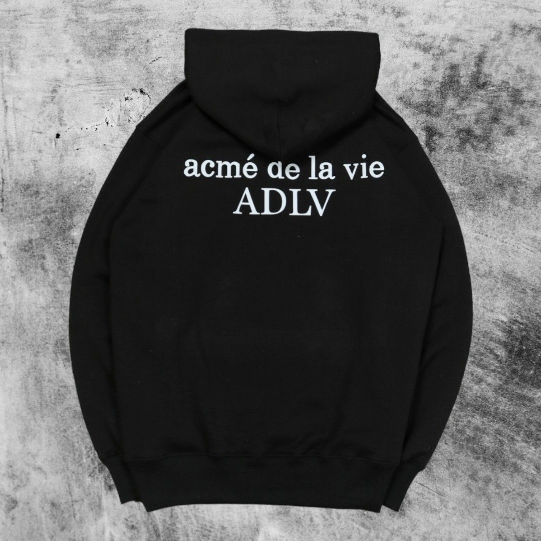 Hoodie ADLV Acme De La Vie Rabbit Doll Hitam, Fesyen Pria, Pakaian ...