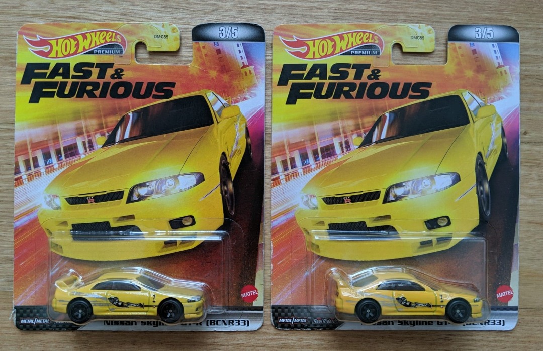Hot Wheels Premium Fast & Furious Nissan Skyline GT-R R33 Diecast Car ...