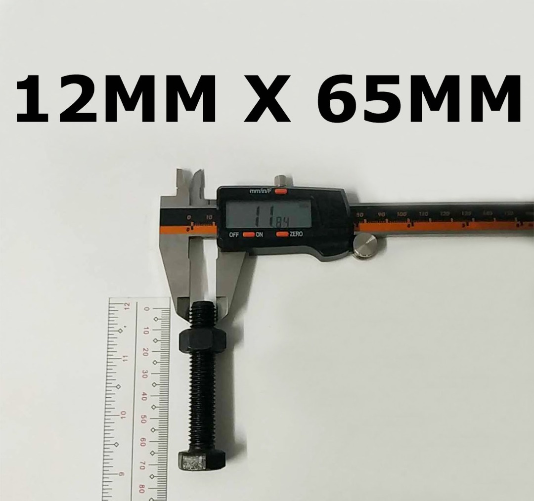 HT BOLT 12MM X 65MM WITH 1 PIECE NUT HI TENSILE ...