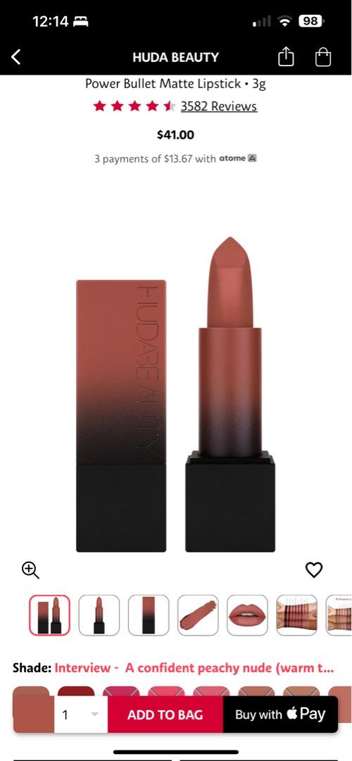 Huda Beauty Power Bullet Lipstick Interview, Beauty & Personal Care ...