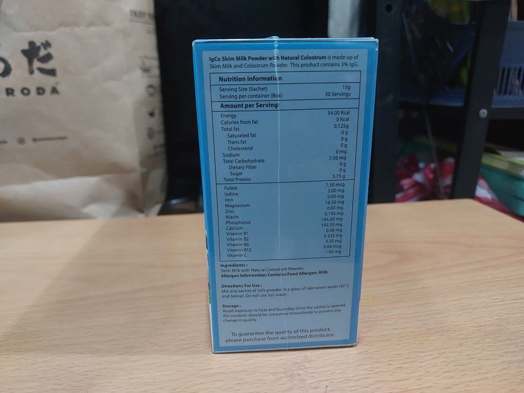 Igco Skim Milk Powder with Natural Colostrum, Food & Drinks, Beverages ...