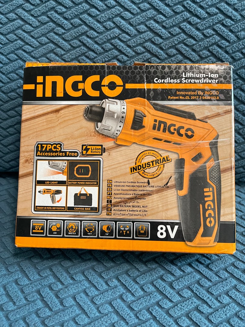 Ingco power tool screw driver battery driller, Furniture & Home Living ...