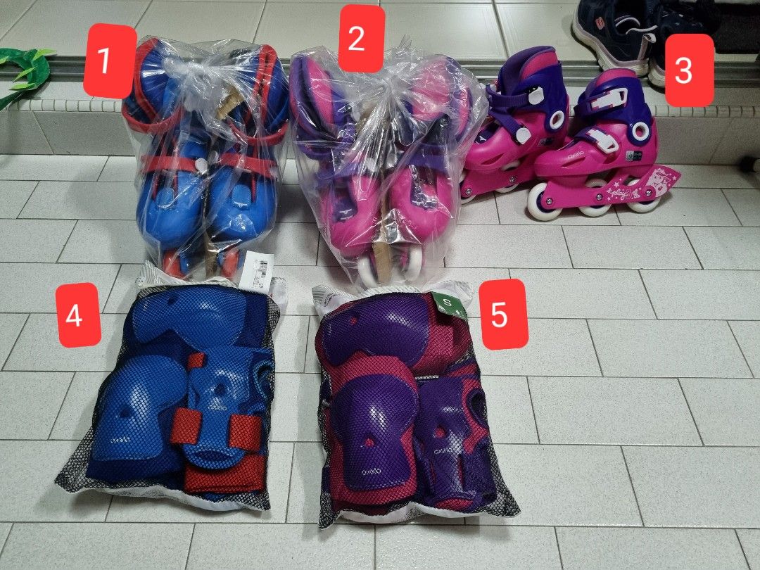 Kids rollerblade and safety gear, Sports Equipment, Sports & Games ...
