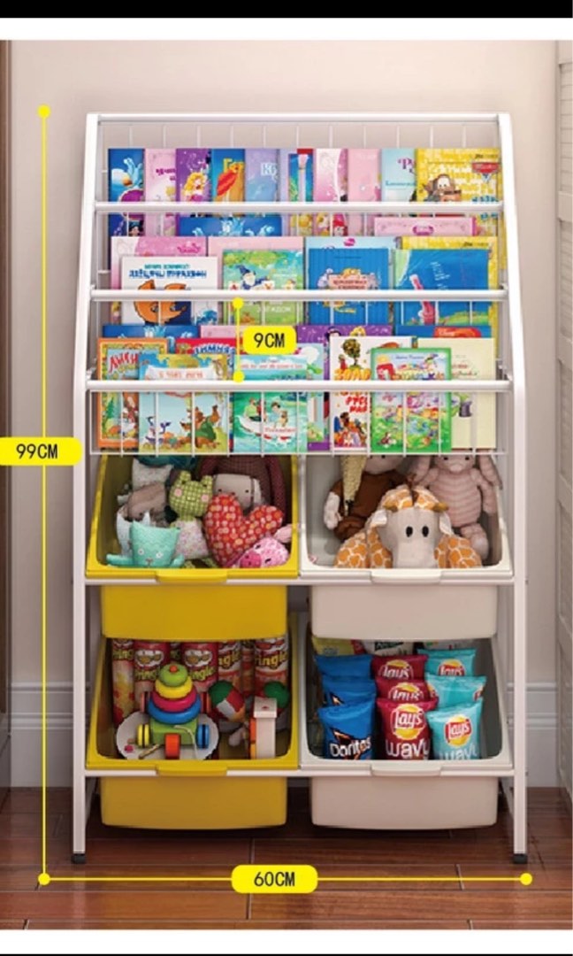 Kids Toy Rack Organizer Cabinet Storage Book Shelf, Furniture & Home ...