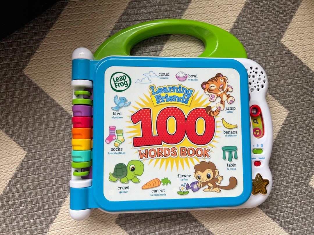 Leap Frog learning friend 100 words book, Babies & Kids, Infant ...
