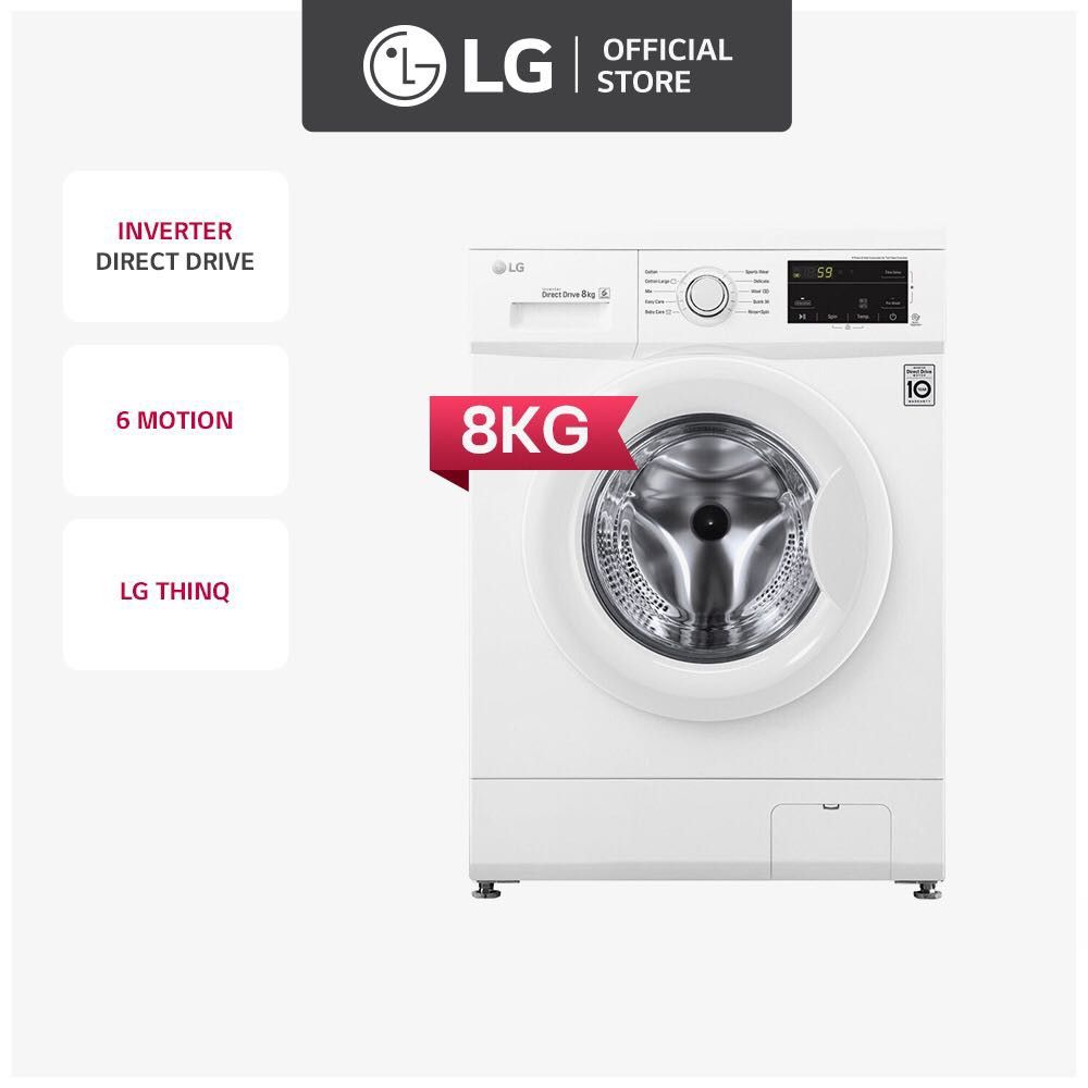 LG Washing Machine Front Load Direct Drive Inverter 8.0kg Wash Capacity ...