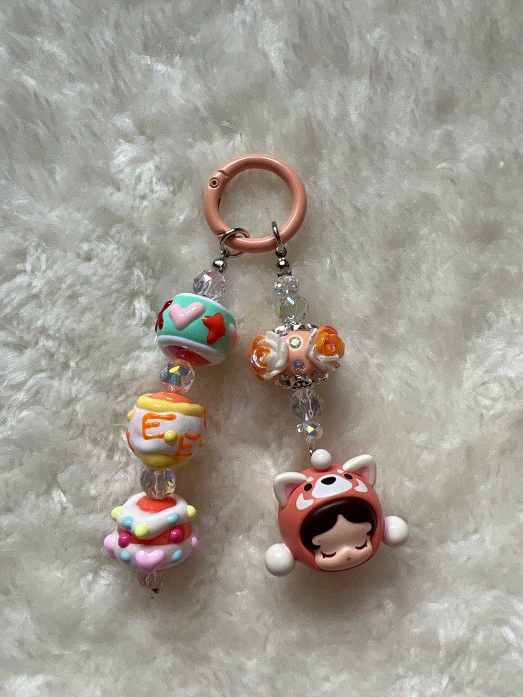 Limited edition panda Skullpanda handmade bag/phone charm, Hobbies ...