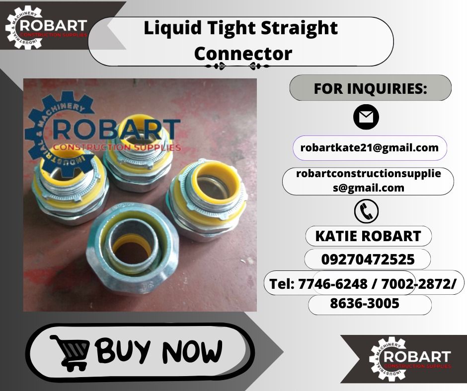 Liquid Tight Straight Connector, Commercial & Industrial, Construction ...