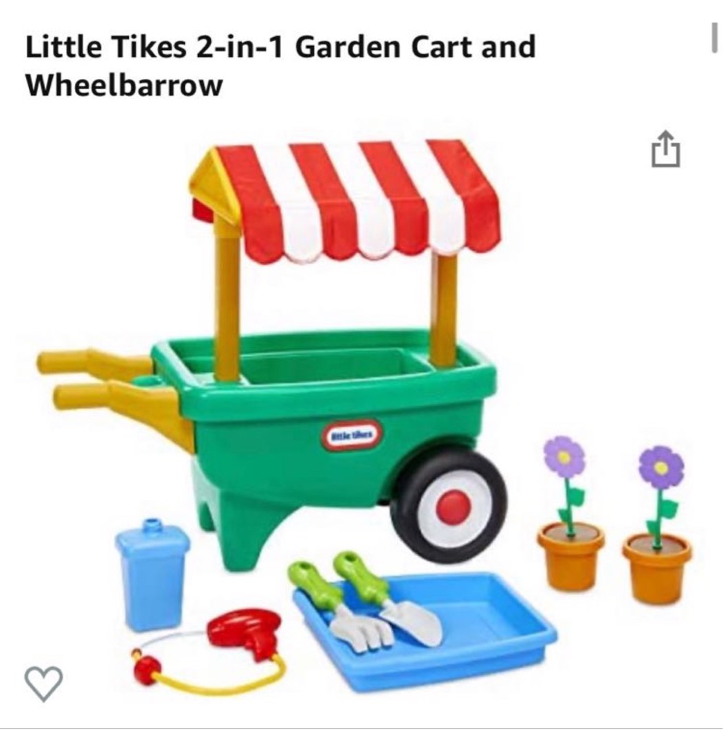Little Tikes 2 in 1 Garden Cart and Wheelbarrow, Hobbies & Toys, Toys ...