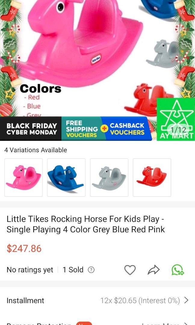 Little Tikes Rocking Horse, Babies & Kids, Infant Playtime on Carousell