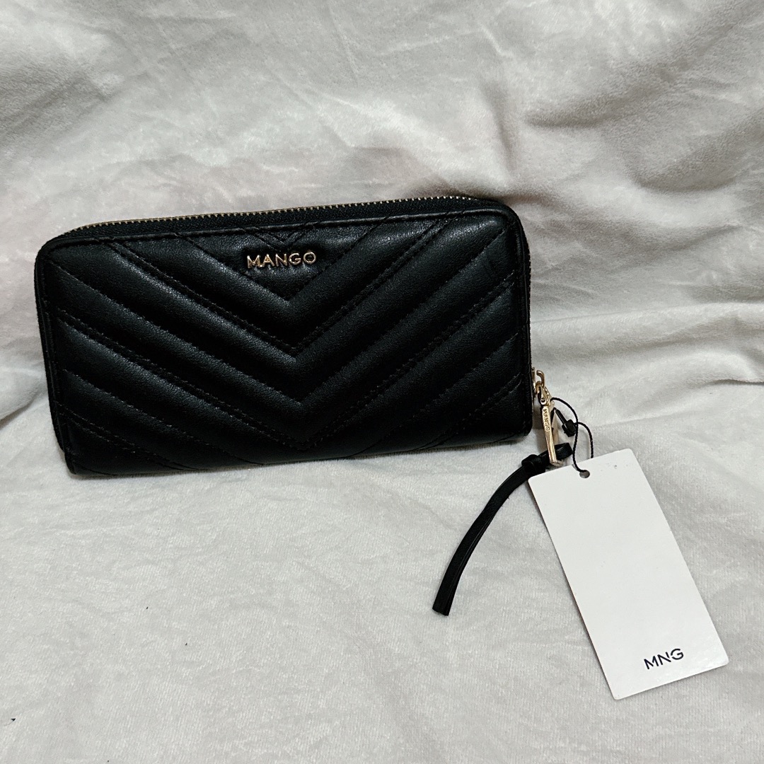 MANGO BLACK WALLET ORIGINAL, Women's Fashion, Bags & Wallets, Wallets ...