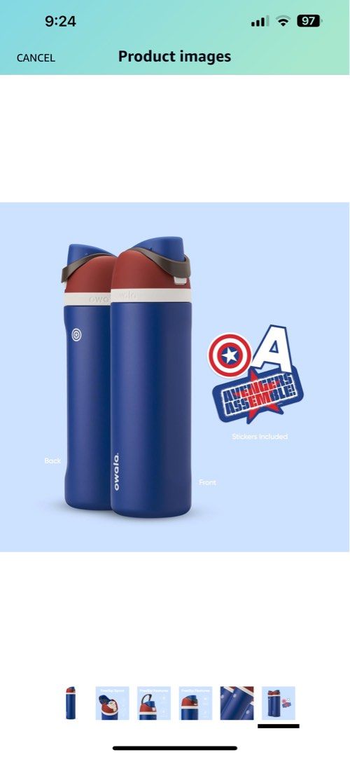 Marvel Owala, Furniture & Home Living, Kitchenware & Tableware, Water ...