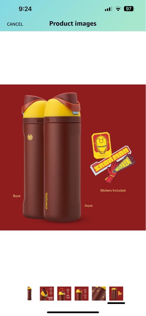 Marvel Owala, Furniture & Home Living, Kitchenware & Tableware, Water ...