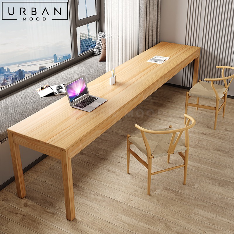MATE Scandinavian Solid Wood Study Table, Furniture & Home Living ...