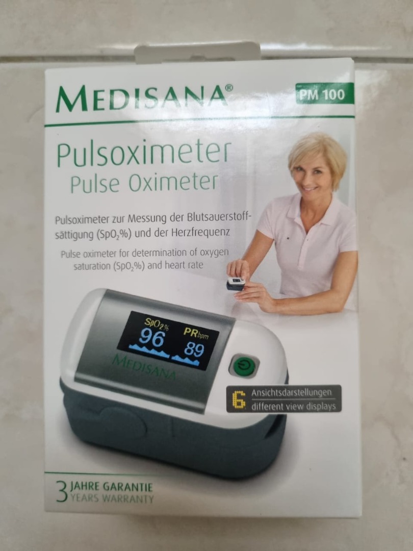 Medisana PM 100 Pulse Oximeter, Health & Nutrition, Health Monitors & Weighing Scales on Carousell