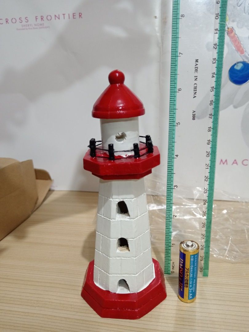 Mini wood light post display Japan handmade Handpainted scale model ...