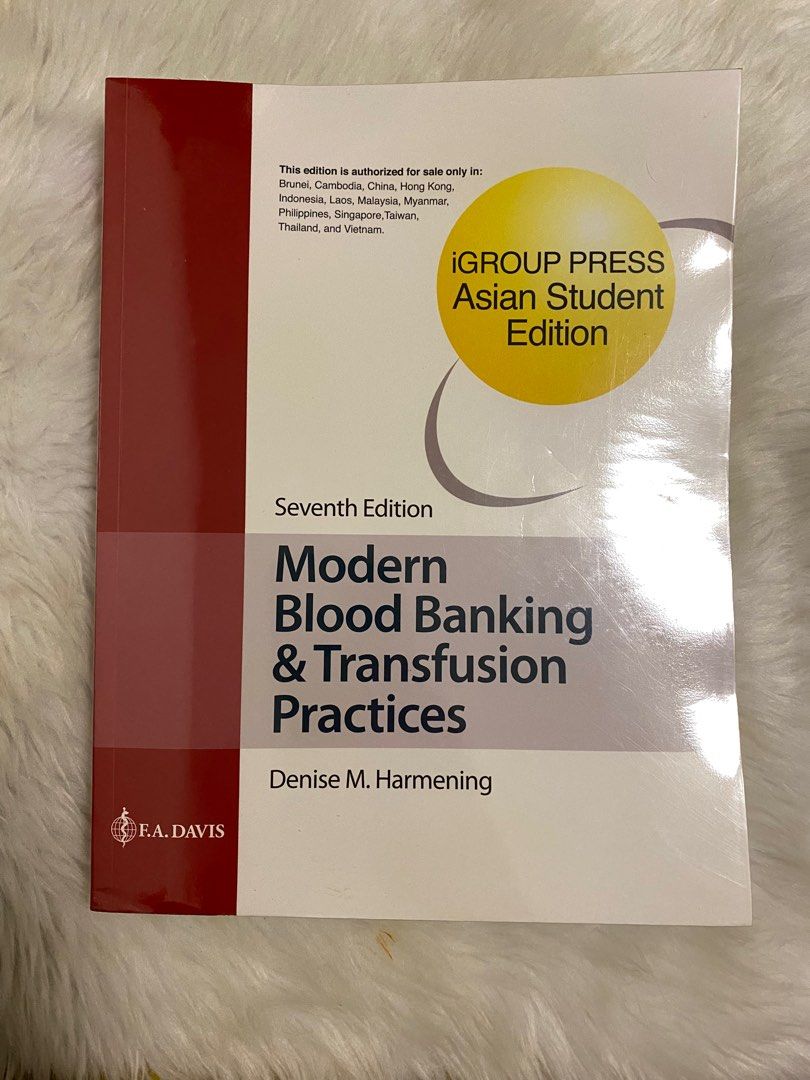 Modern Blood Banking & Transfusion Practices by Harmening, Hobbies ...