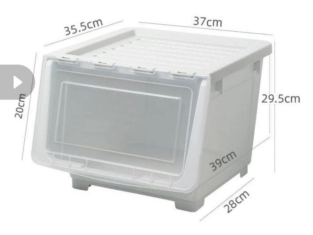 Movable and stackable storage box, Furniture & Home Living, Kitchenware ...