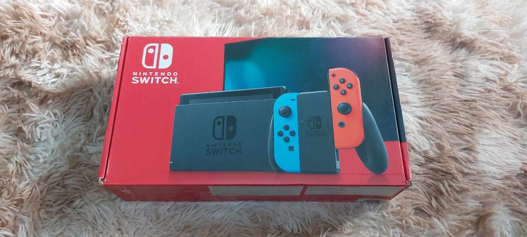 Nintendo Switch V2 plus 128GB memory with games, Video Gaming, Video ...