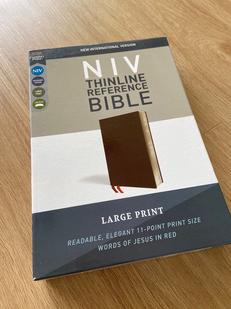 NIV Large print bible thinline reference bible, Hobbies & Toys, Books ...