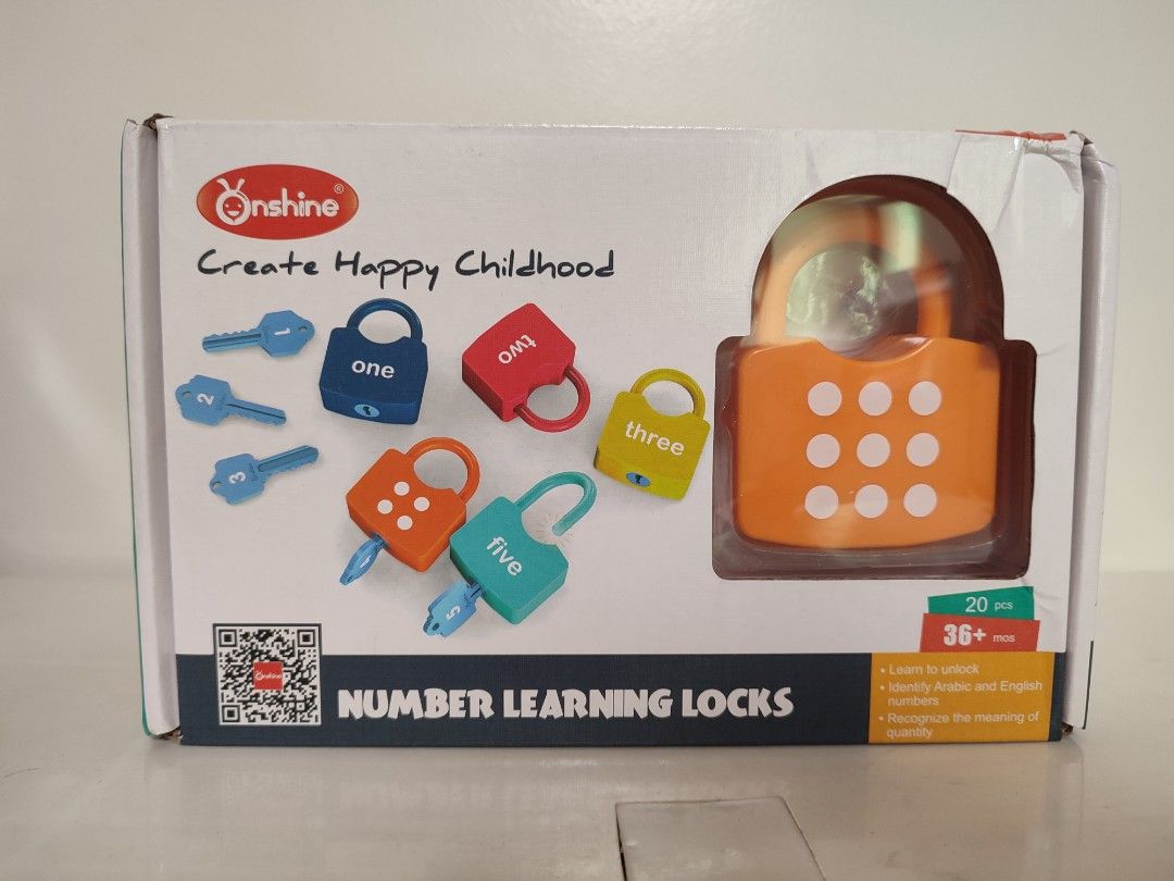 Number Learning Locks, Hobbies & Toys, Toys & Games on Carousell