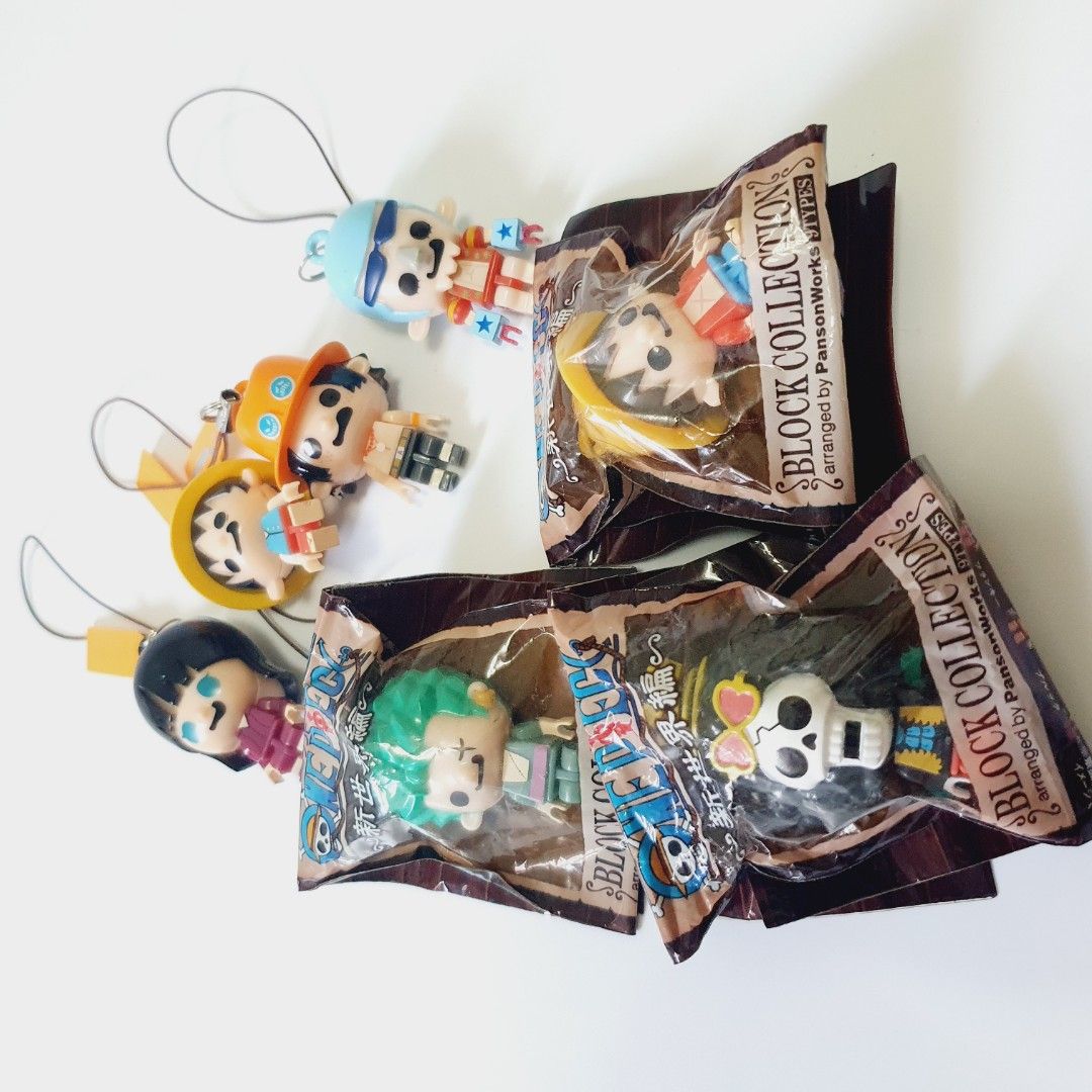One Piece Panson Works Block Collection Keychain Charm Luffy Zoro ...