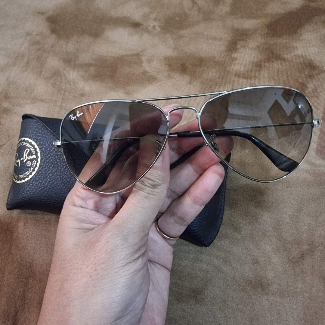 Original Aviator Ray-ban Large Size with Gradient Lenses, Men's Fashion ...