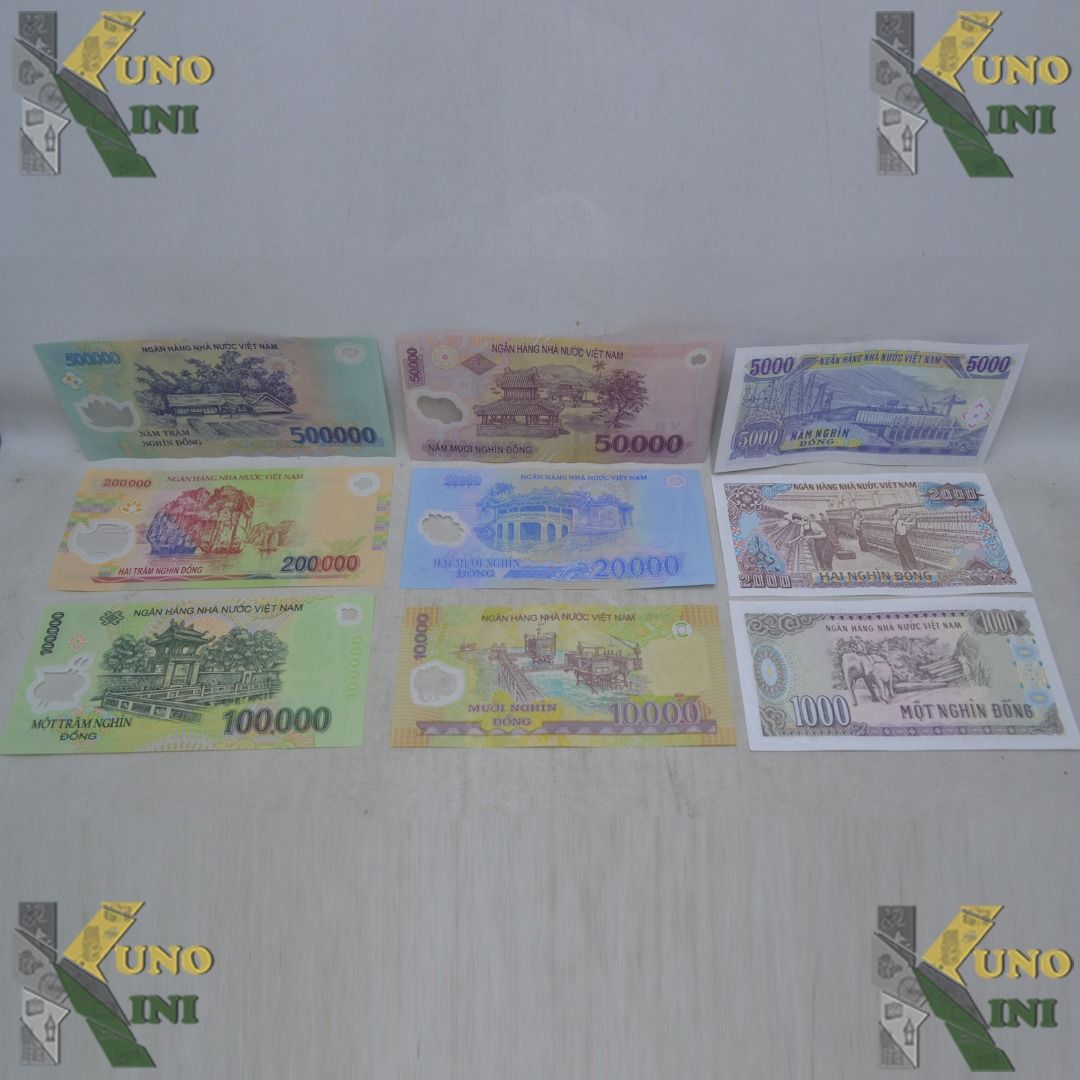 PAKET TERLENGKAP KOLEKSI SET UANG REAL VIETNAM, 9 lembar, Antik ...