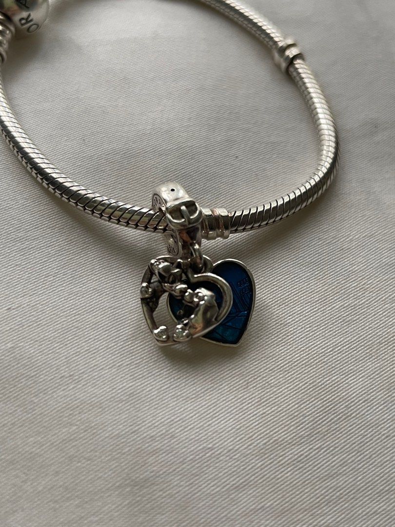 pandora disney lady and tramp heart dangle charm, Women's Fashion ...