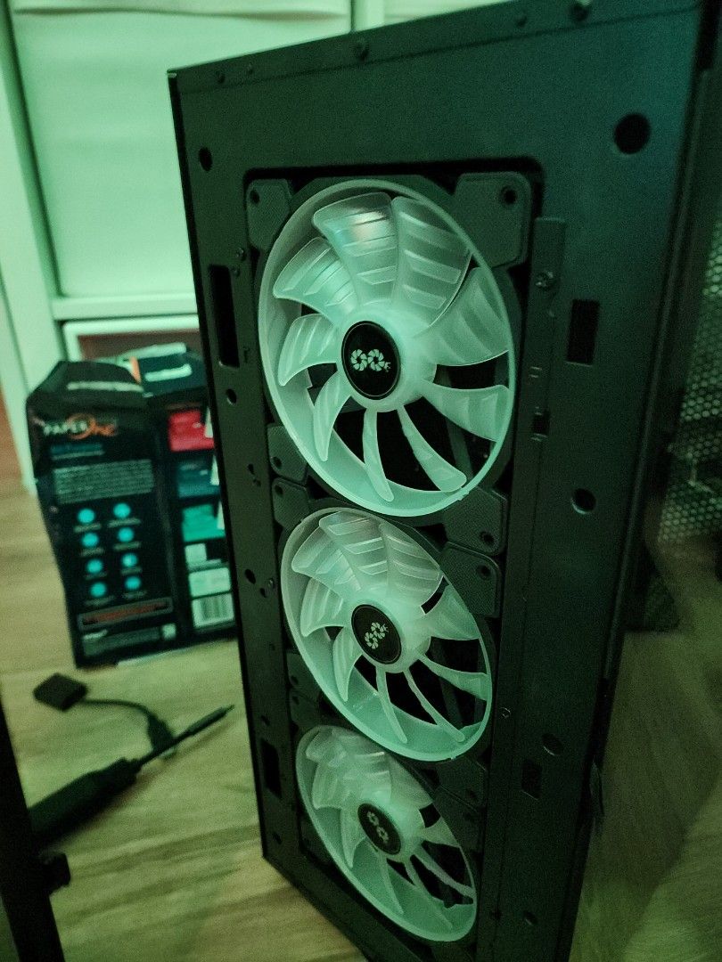 PC case with free Argb fans, Computers & Tech, Parts & Accessories ...