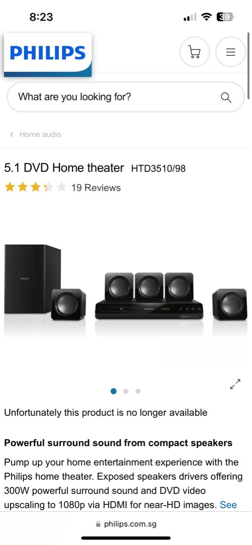 Philips 5.1 Home Theatre 300W, TV & Home Appliances, TV & Entertainment ...