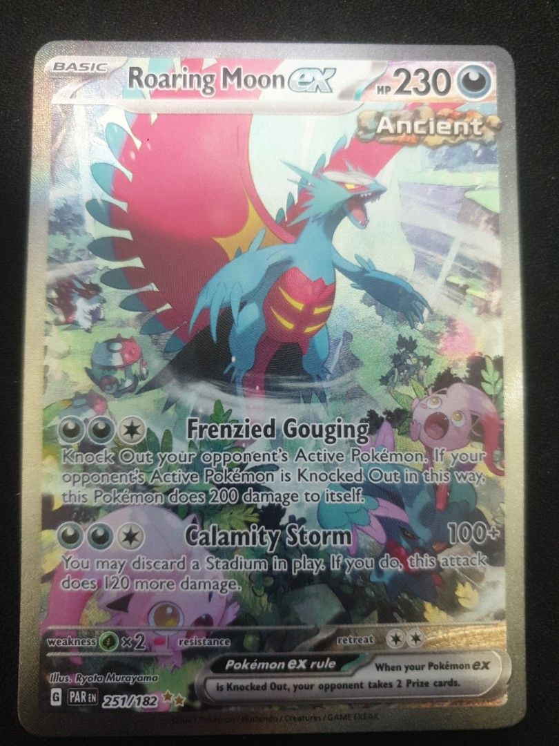 (Free mail) Pokemon TCG - Roaring Moon EX SIR, Hobbies & Toys, Toys ...