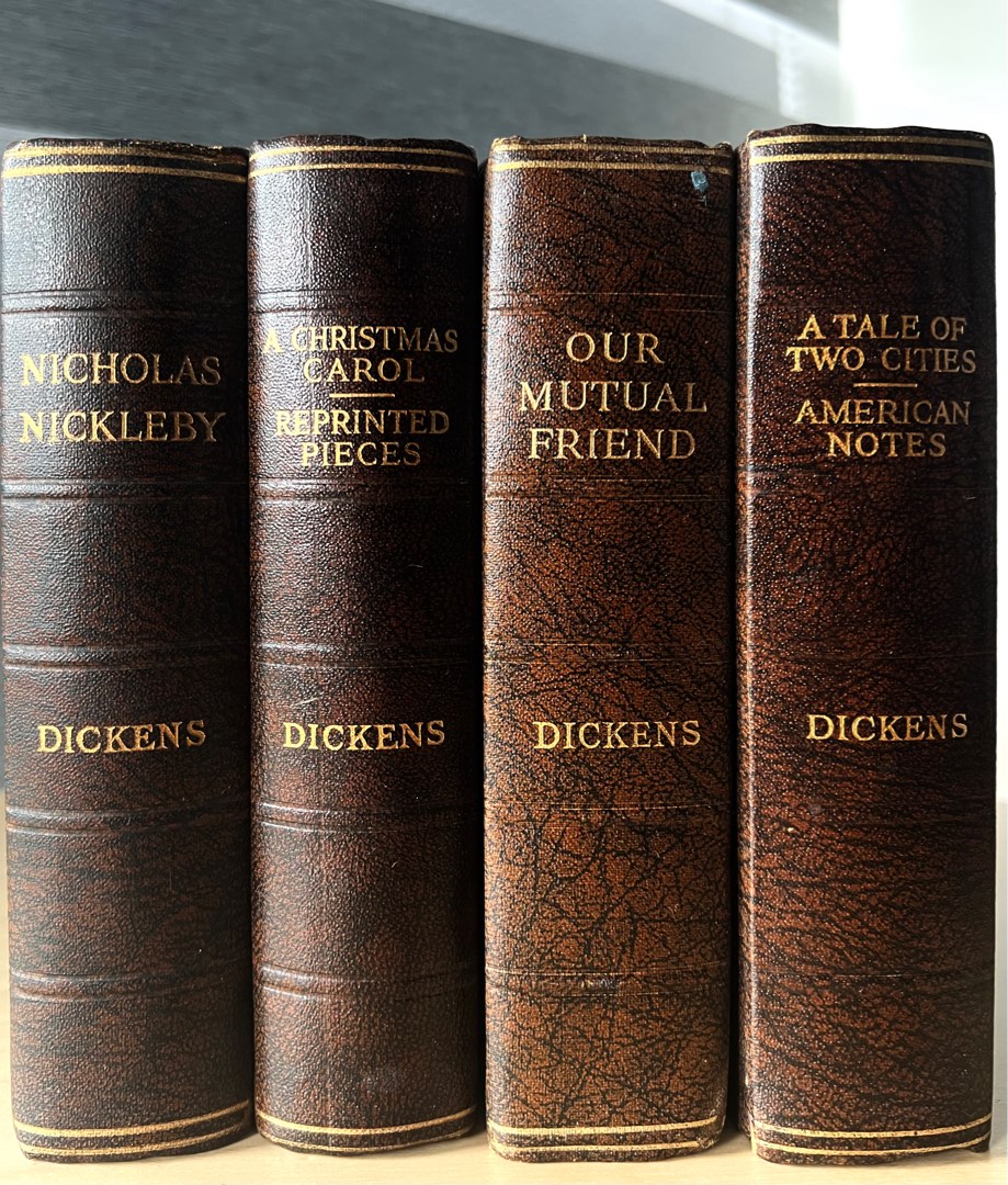 Pre-loved Vintage Leatherbound Charles Dickens, Hobbies & Toys, Books ...