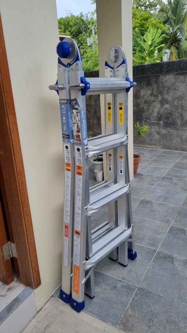 PREMIUM - COSCO 18ft Height Multi-position Aluminum Ladder, Furniture ...