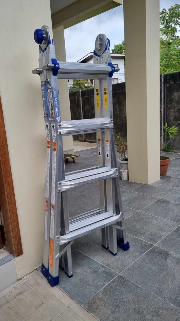 PREMIUM - COSCO 18ft Height Multi-position Aluminum Ladder, Furniture ...